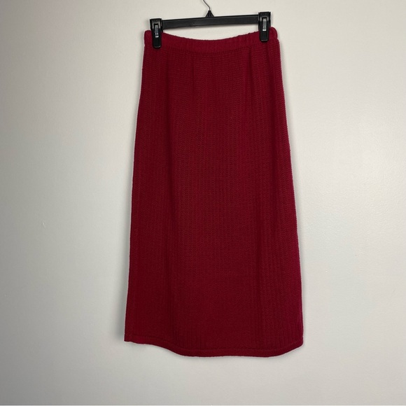 Chris Triola | Skirts | Chris Triola Knit Midi Skirt Red Made In Usa ...